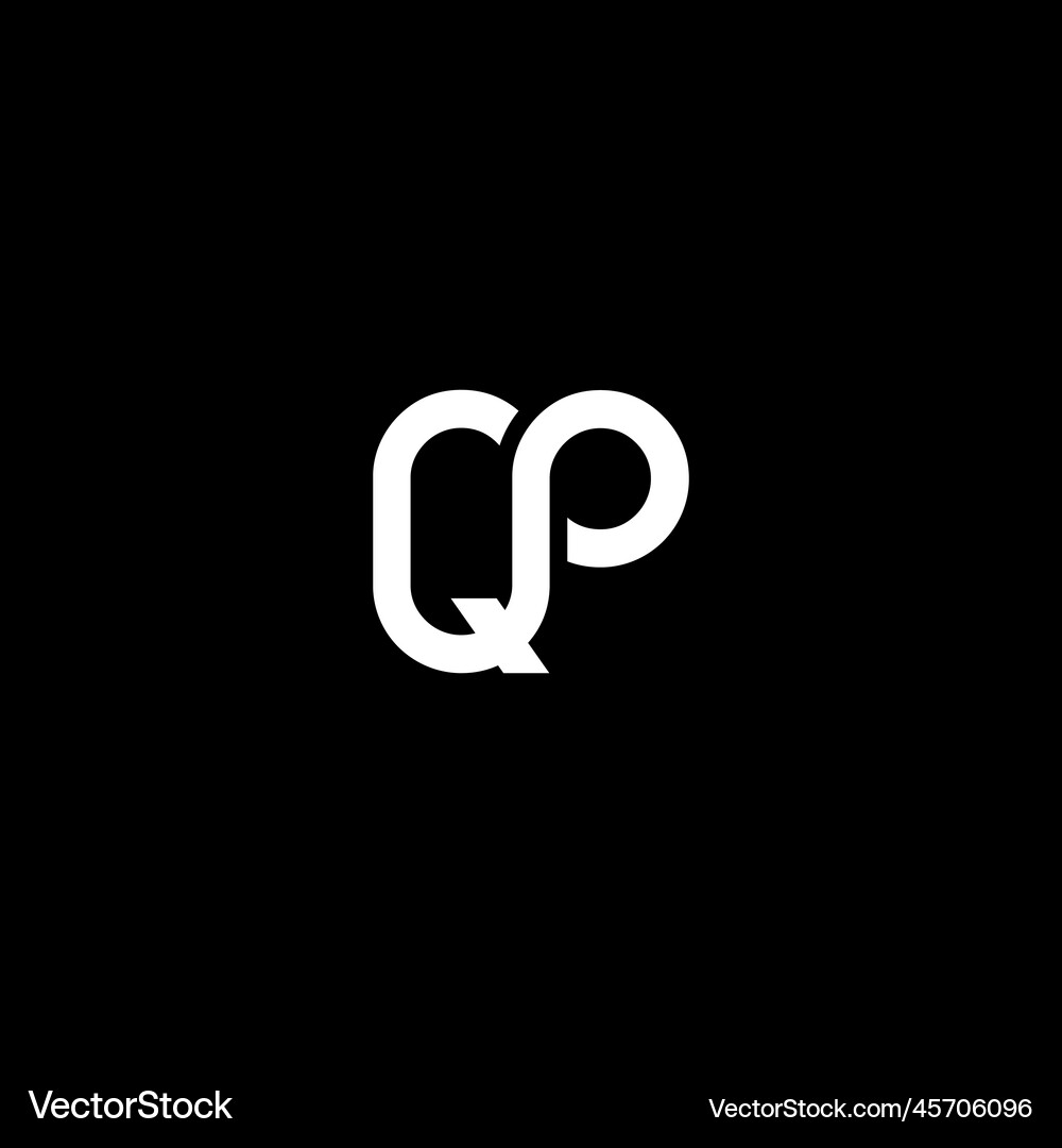 Pq or qp abstract outstanding professional Vector Image