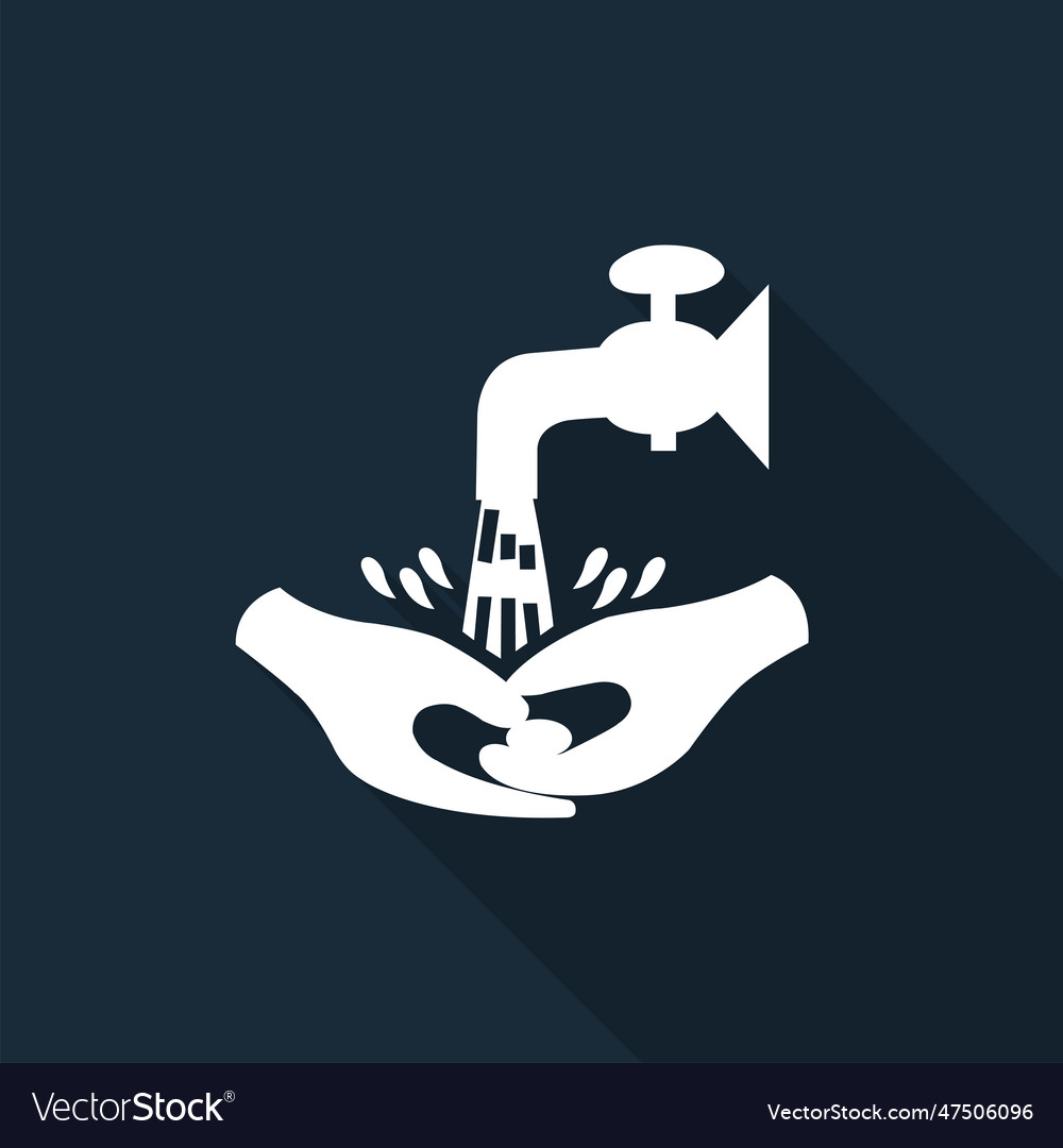Symbol wash your hands please isolate isolate Vector Image Symbol wash your hands please isolate isolate Vector Image