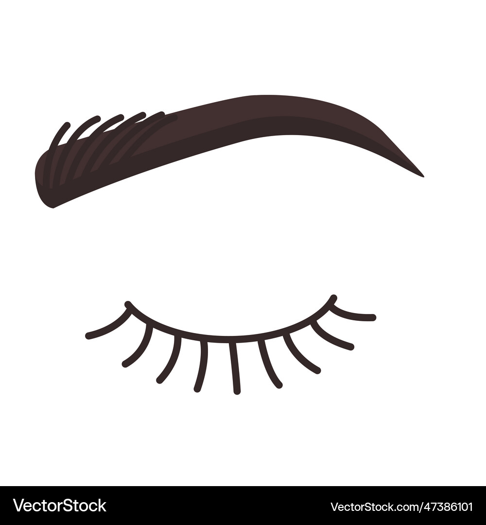 Closed eye icon for sleep and relaxation concept Vector Image
