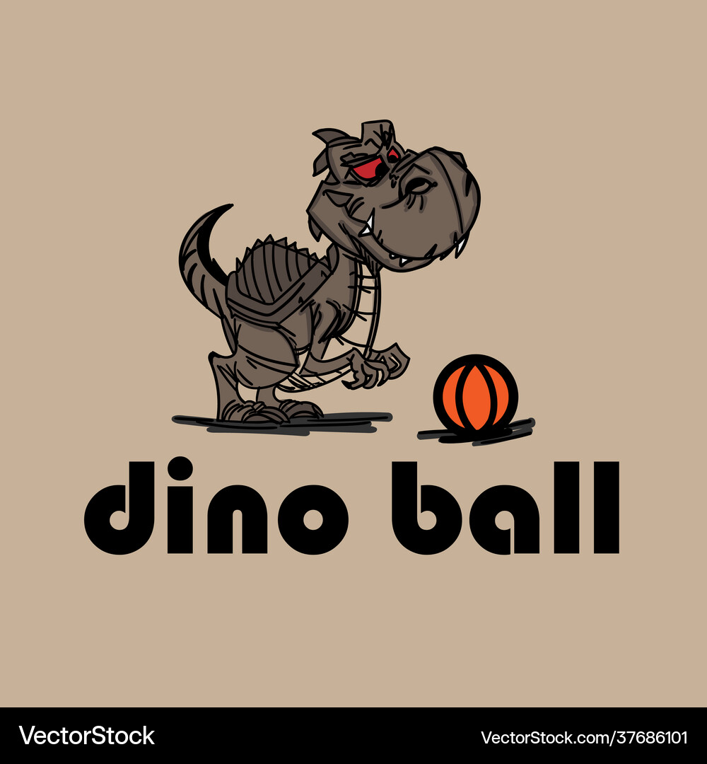 Dyno ball cartoon character design logo Royalty Free Vector