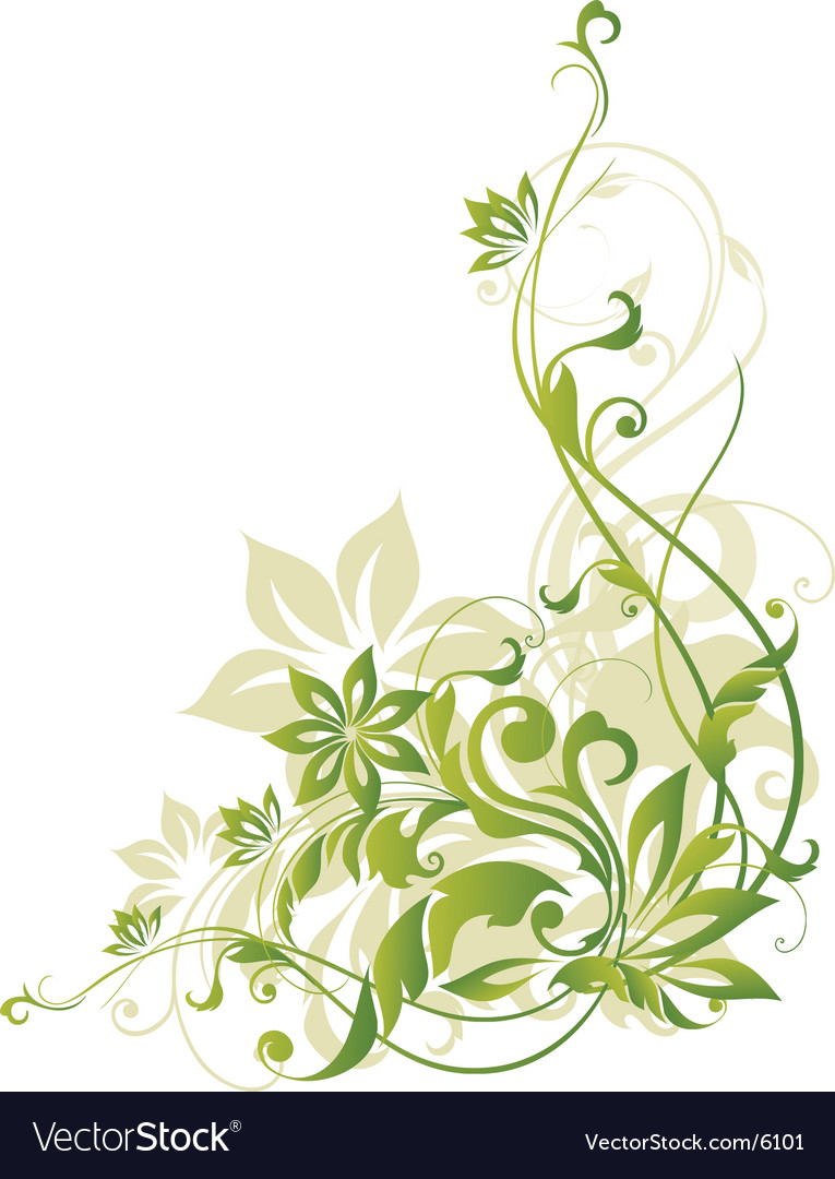 Floral border element Royalty Free Vector Image