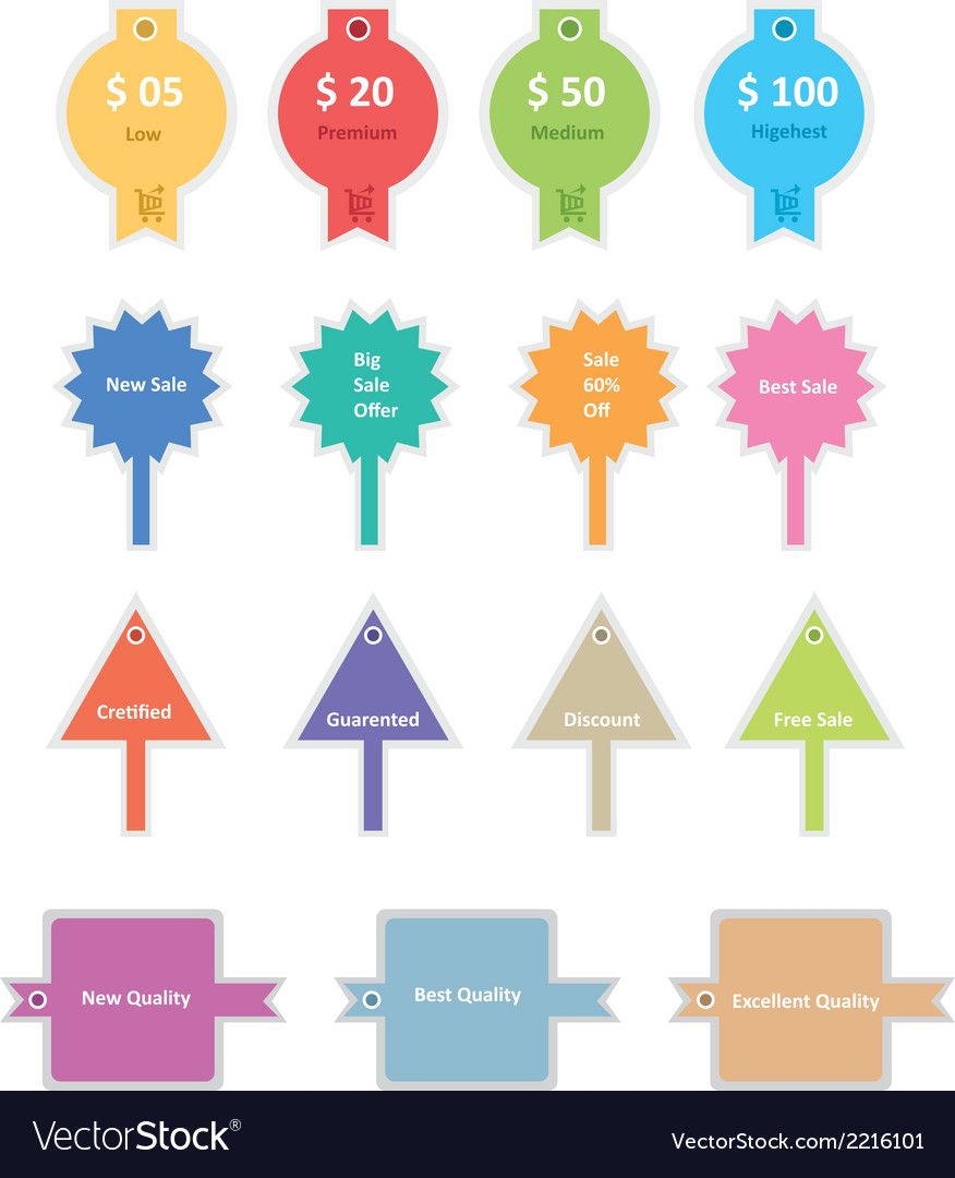 Labels Royalty Free Vector Image - VectorStock