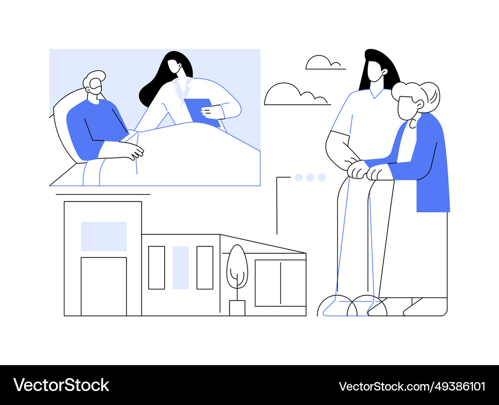 Nursing home abstract concept Royalty Free Vector Image