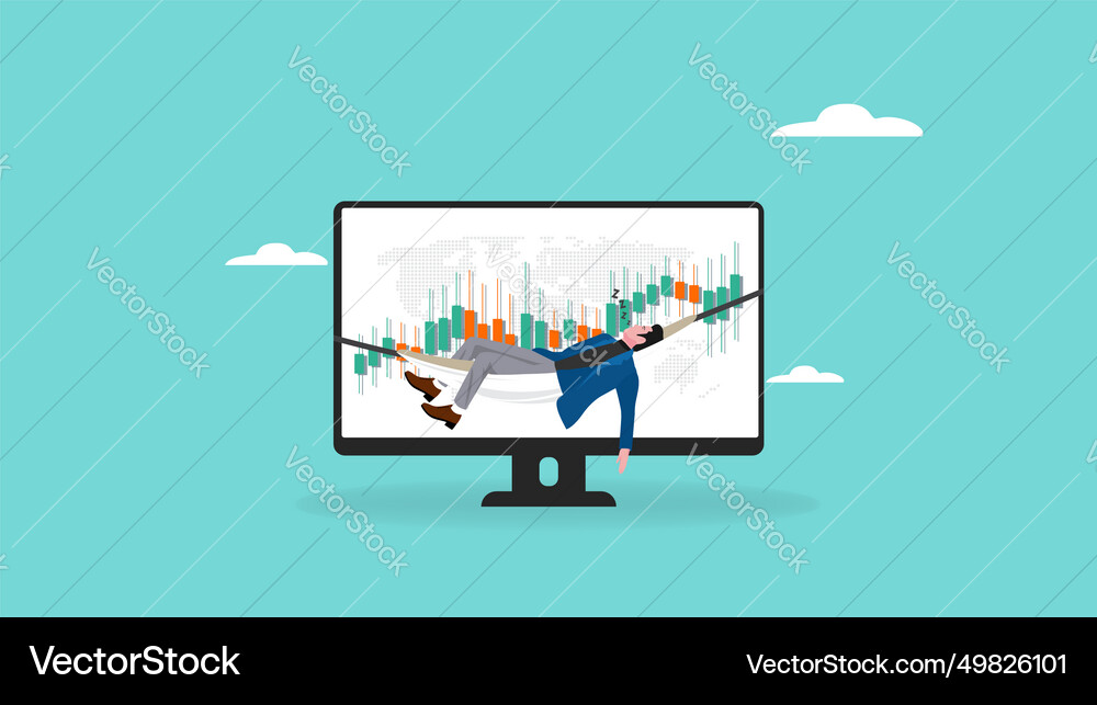 Passive income concept earning with no effort Vector Image