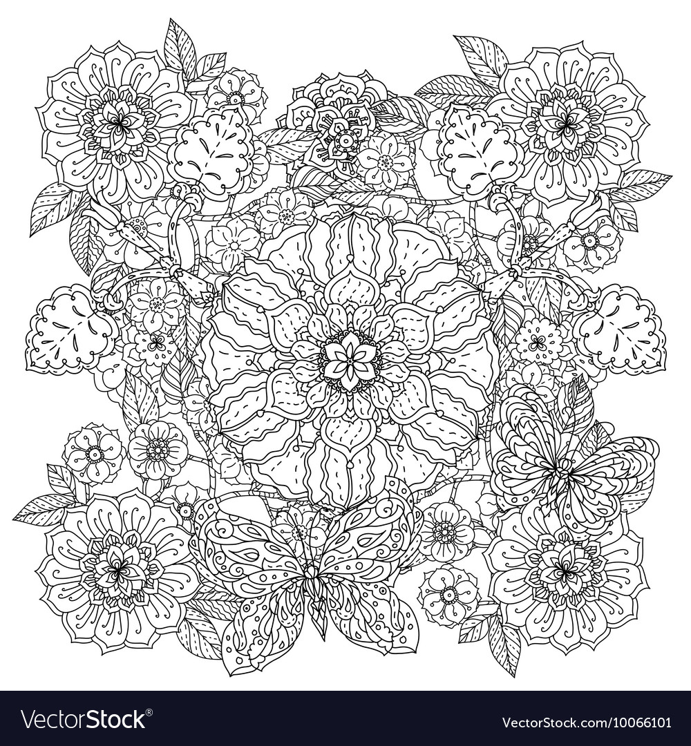 Pattern for coloring book Royalty Free Vector Image