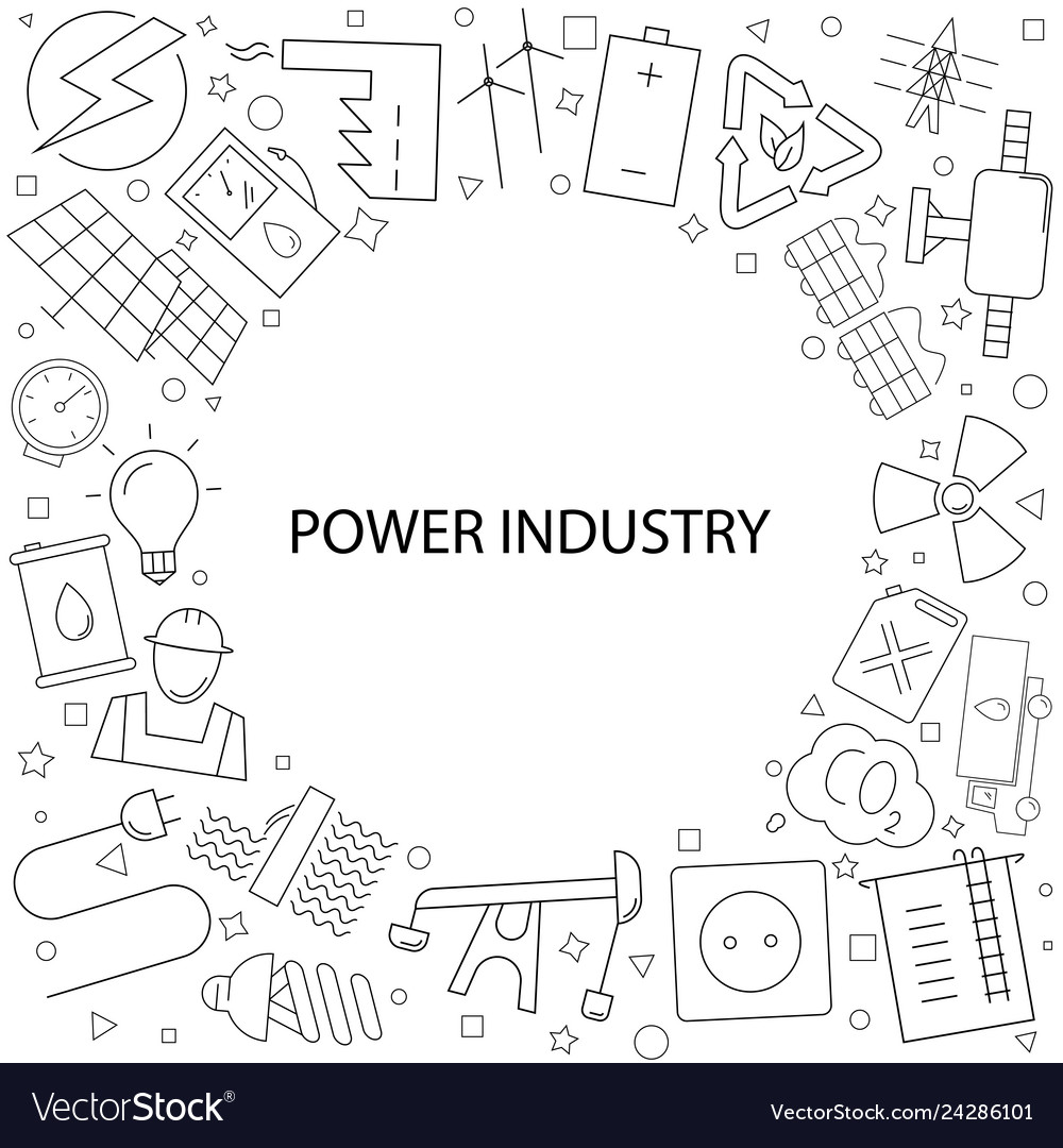 Power industry pattern Royalty Free Vector Image