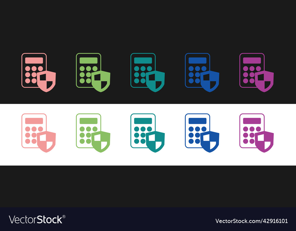 Set security system control panel with display Vector Image