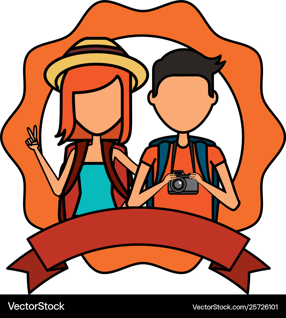 Summer time holiday people Royalty Free Vector Image