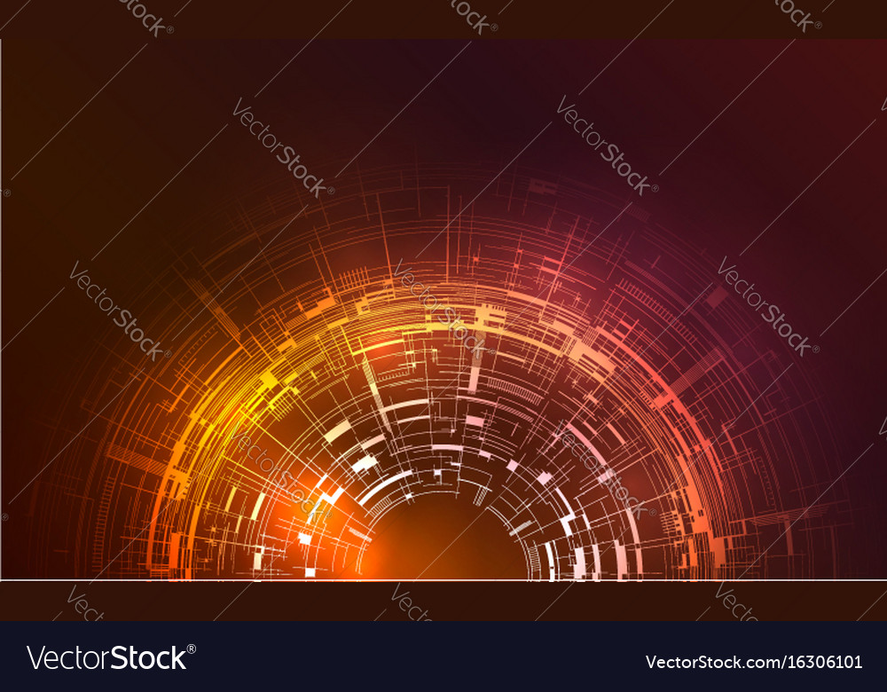 Technical circular background microchips Vector Image
