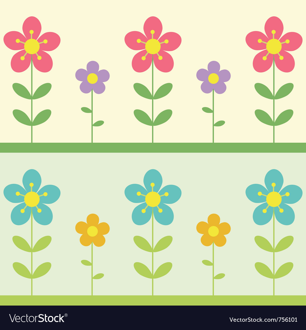 Two flowers background Royalty Free Vector Image