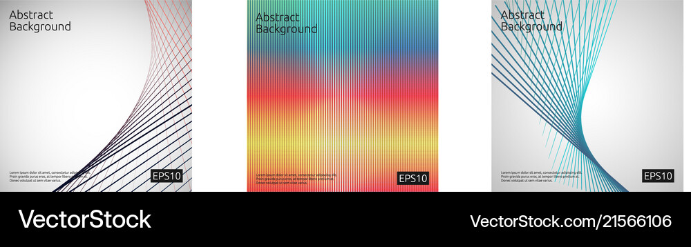 Abstract colorful line art cover template Vector Image