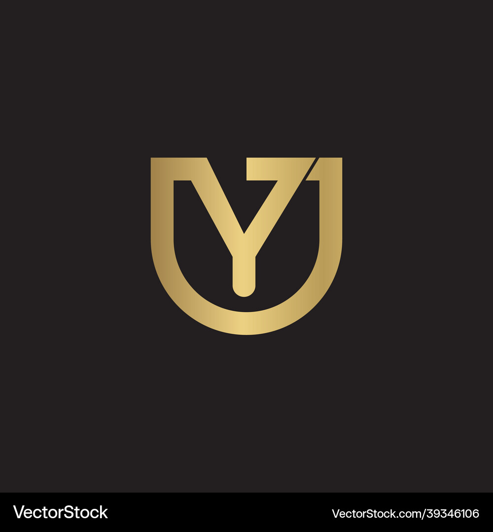Alphabet initials logo uy yu y and u Royalty Free Vector