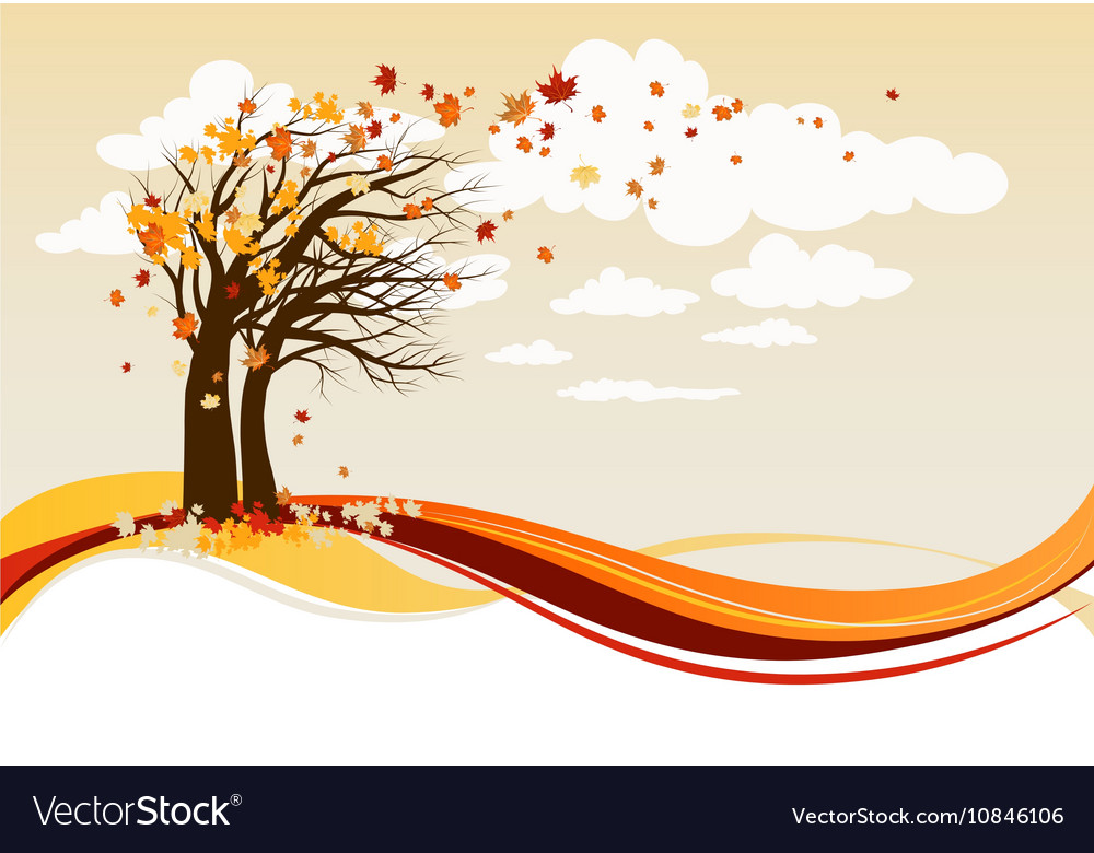 Autumn trees Royalty Free Vector Image - VectorStock