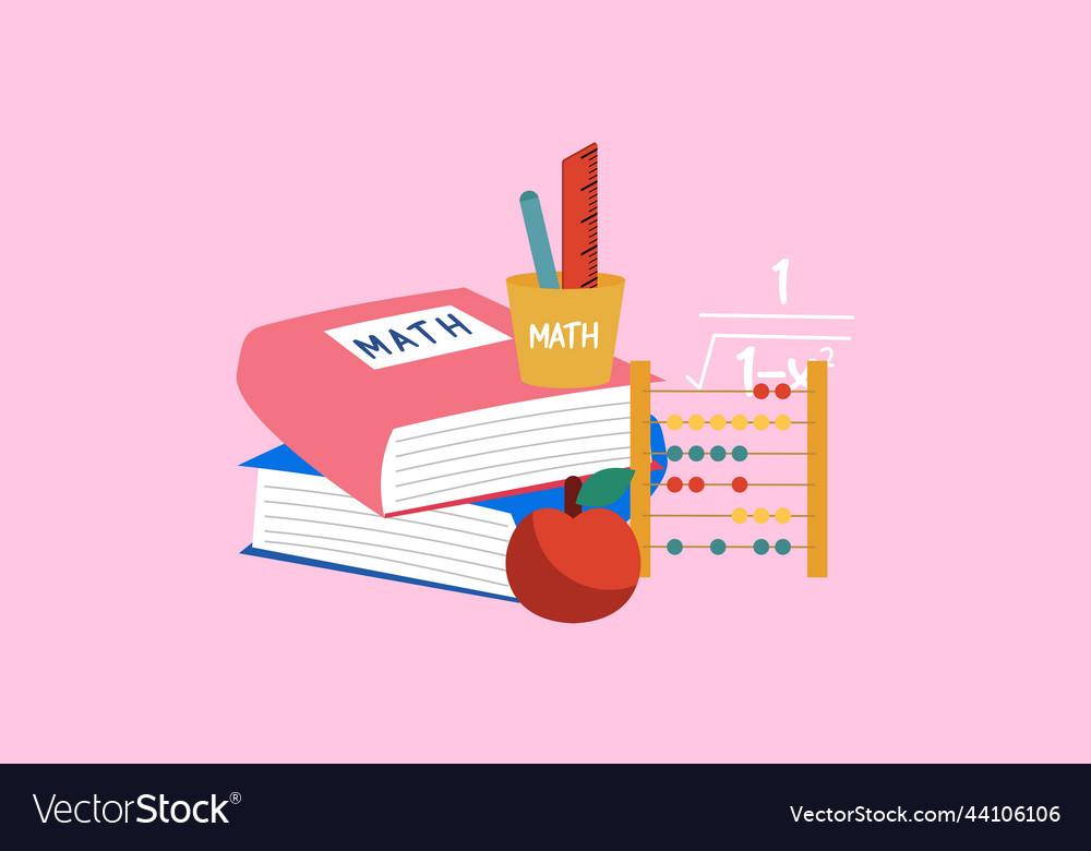 Cartoon maths elements background Royalty Free Vector Image