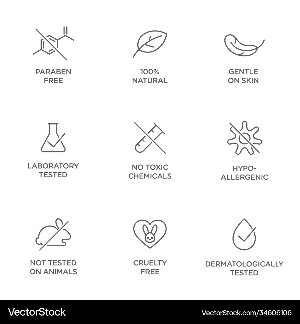 Cosmetics round isolated product icon set round Vector Image