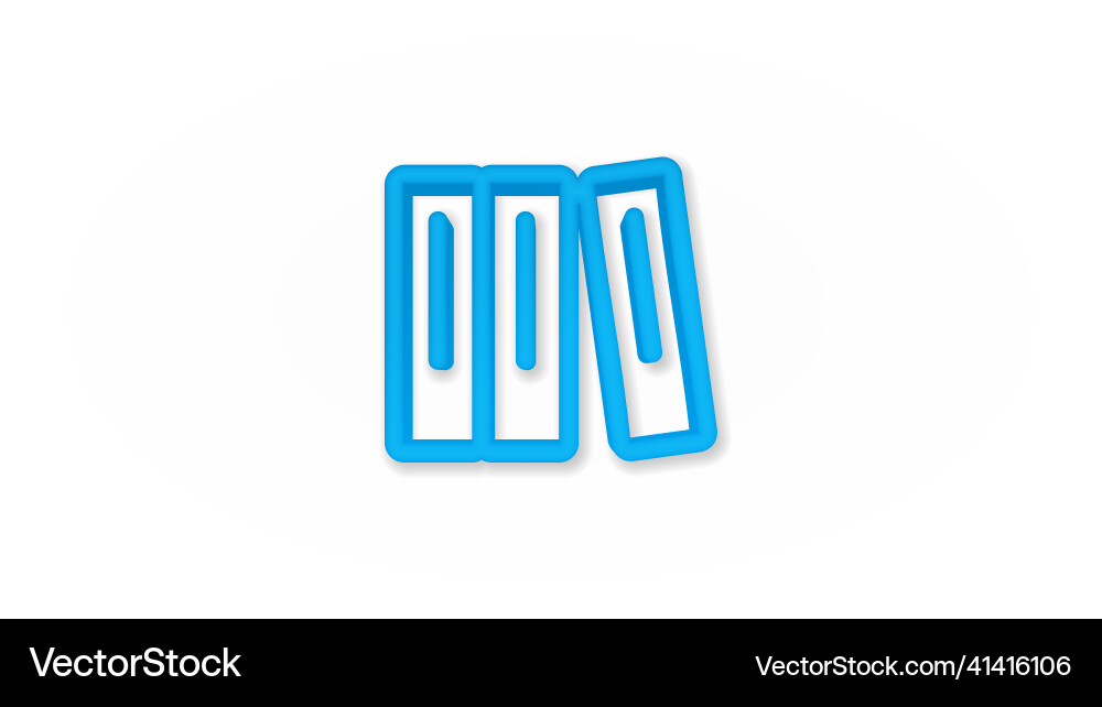 Education book library literature realistic icon Vector Image