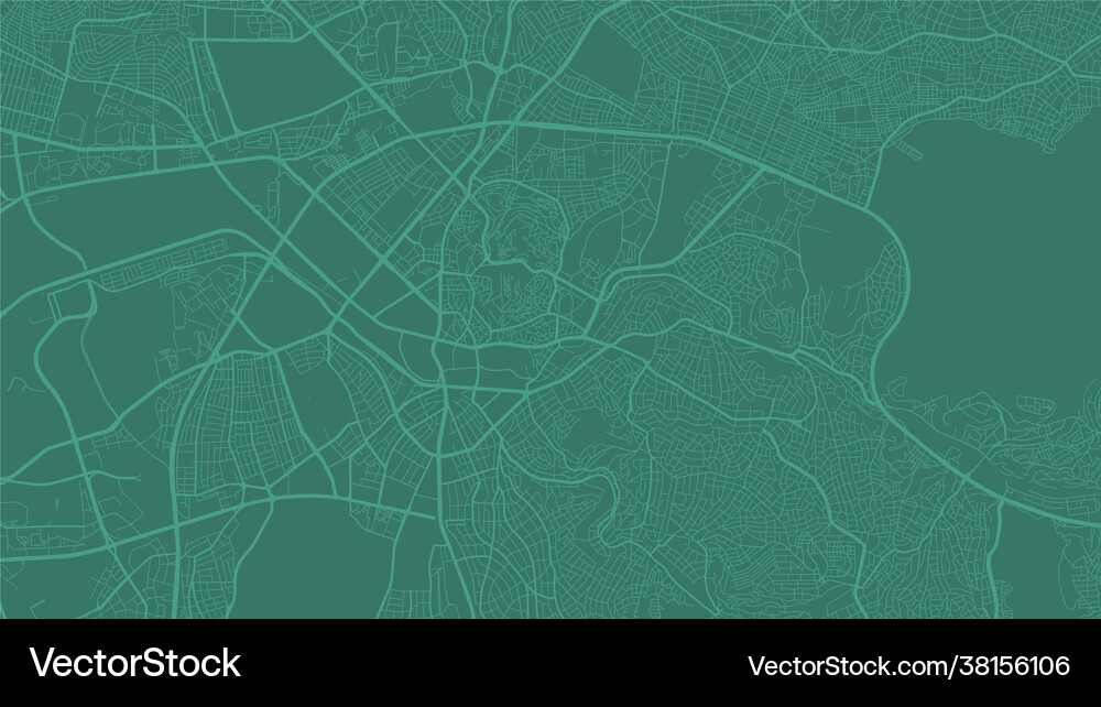Green ankara city area background map streets Vector Image