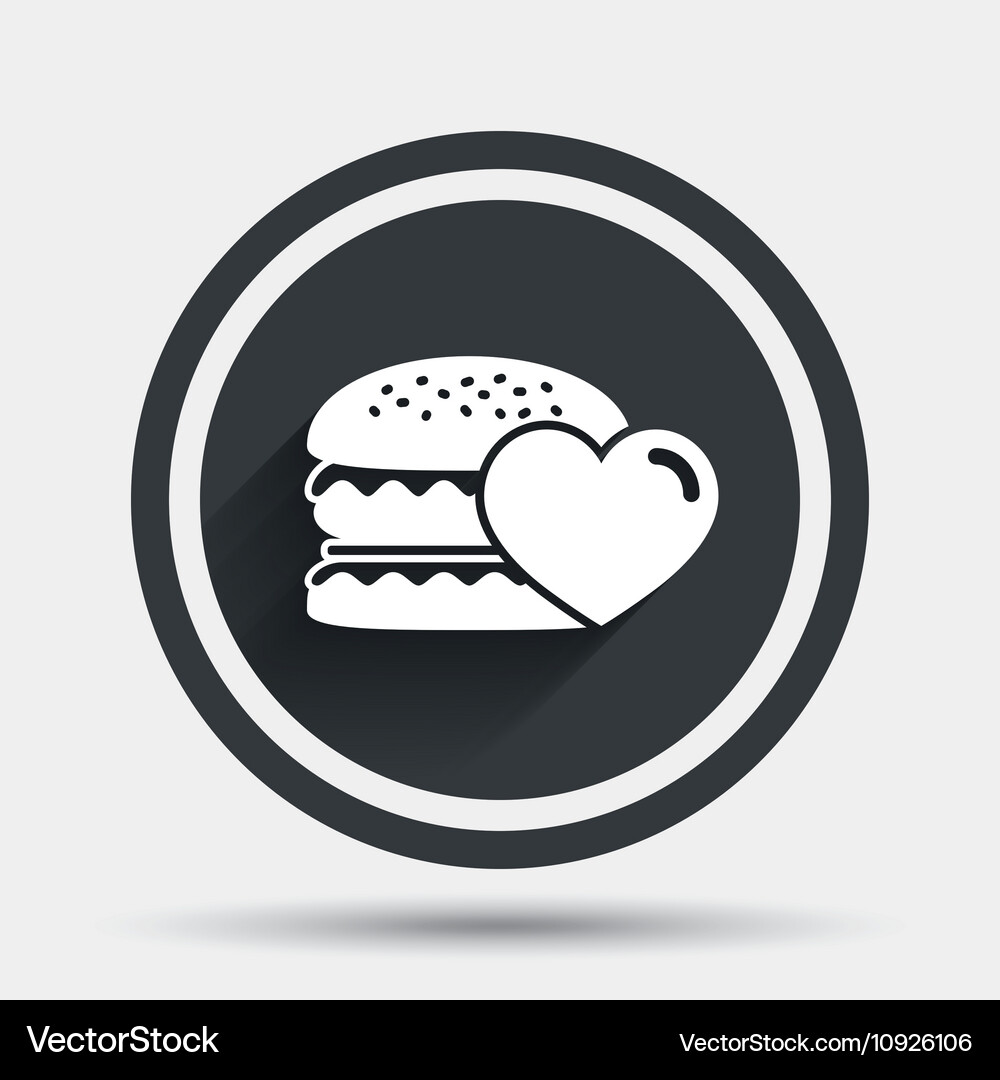 Hamburger icon burger food symbol Royalty Free Vector Image