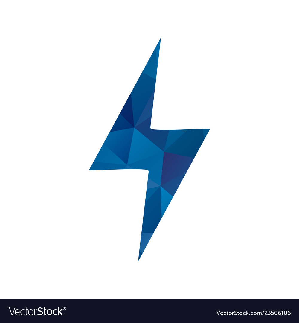 Lightning button icon Royalty Free Vector Image