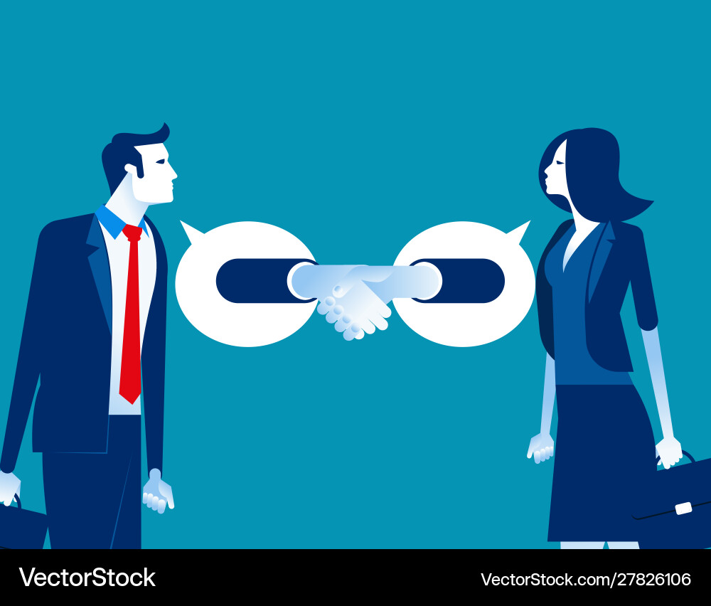 Partner business agreement successful concept Vector Image