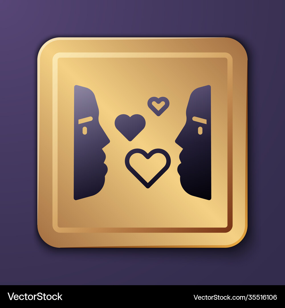 Purple love at first sight icon isolated on Vector Image