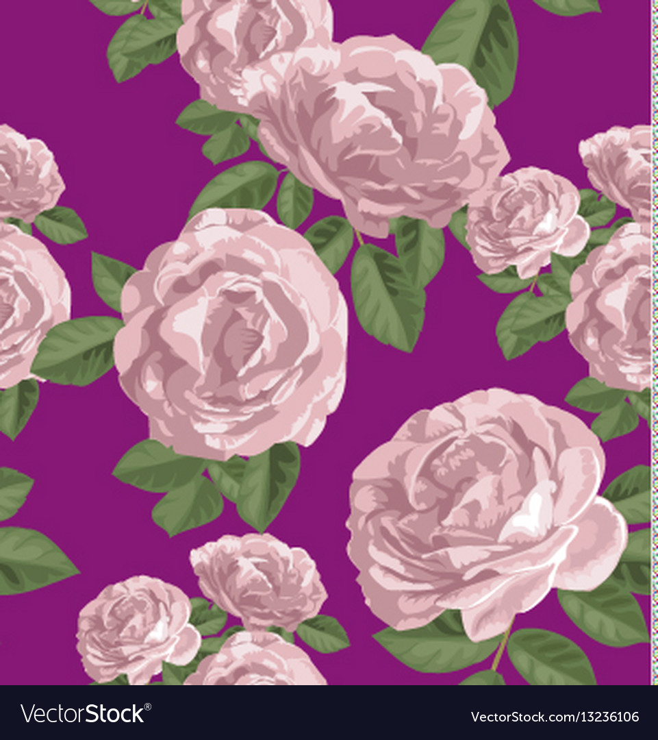 Rose seamless pattern Royalty Free Vector Image