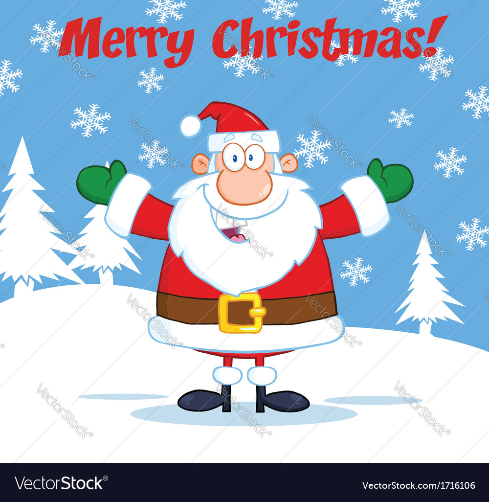Santa claus christmas cartoon Royalty Free Vector Image