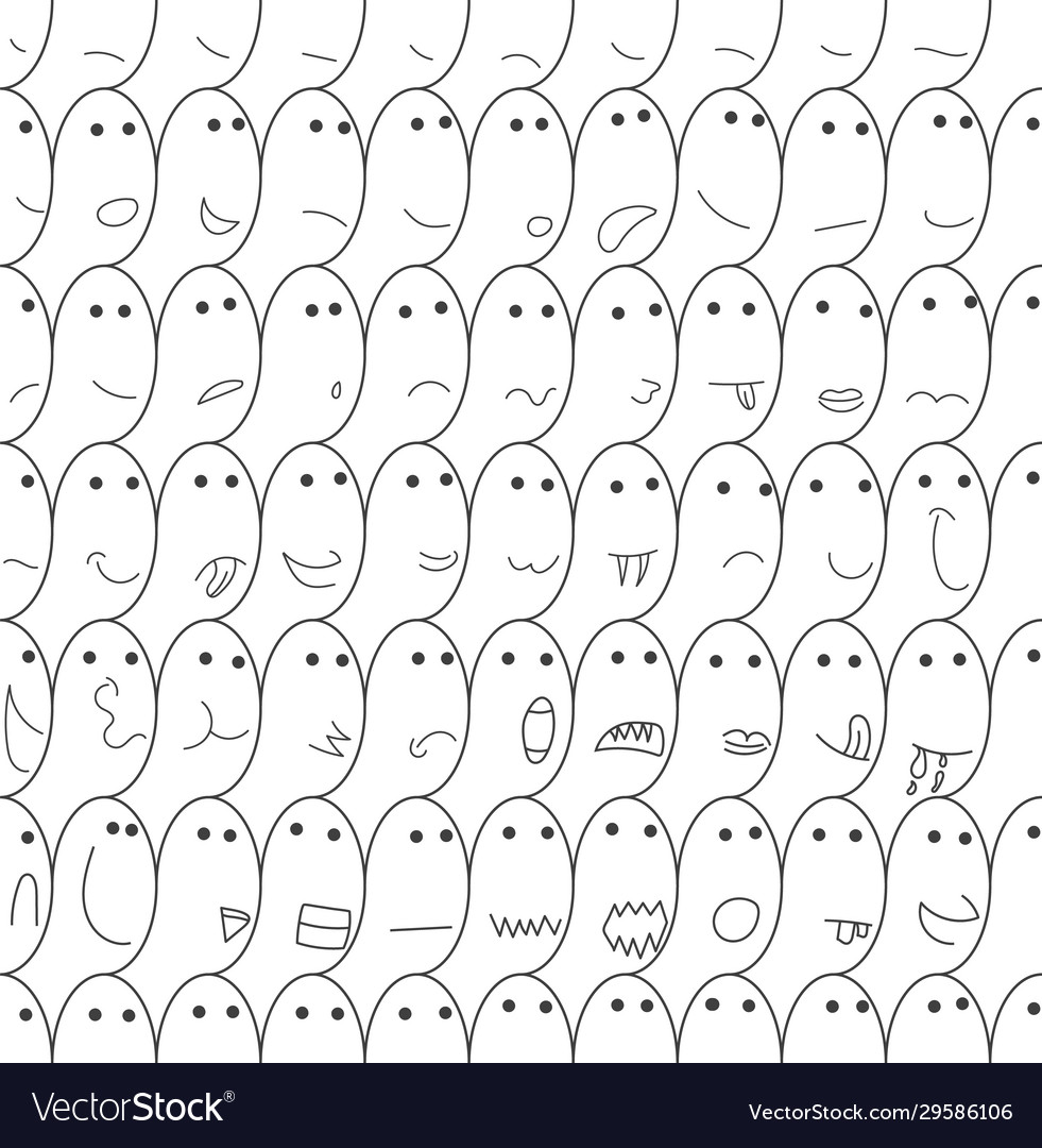 Seamless cartoon pattern Royalty Free Vector Image
