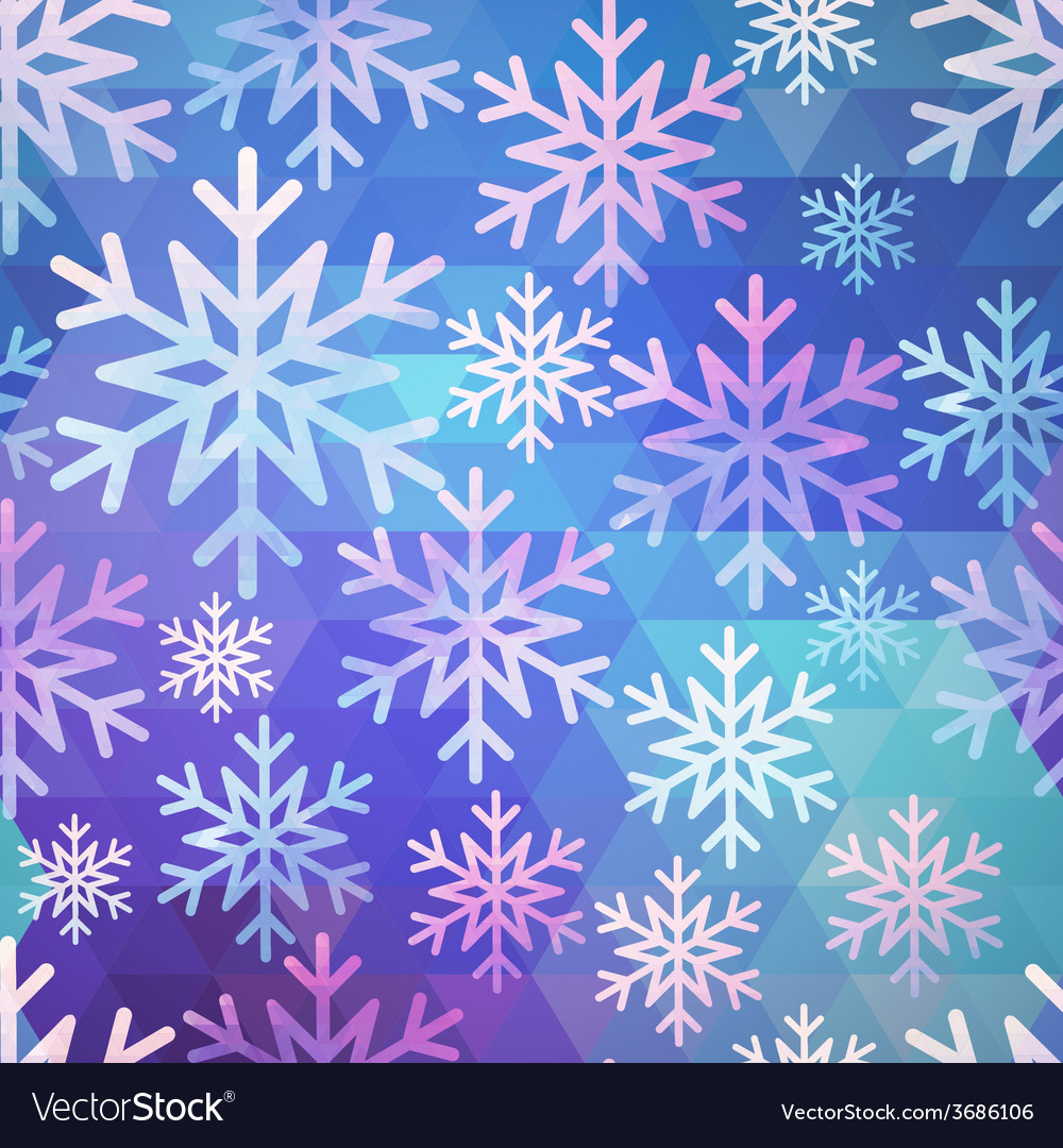 Winter Snowflake Pattern Royalty Free Vector Image