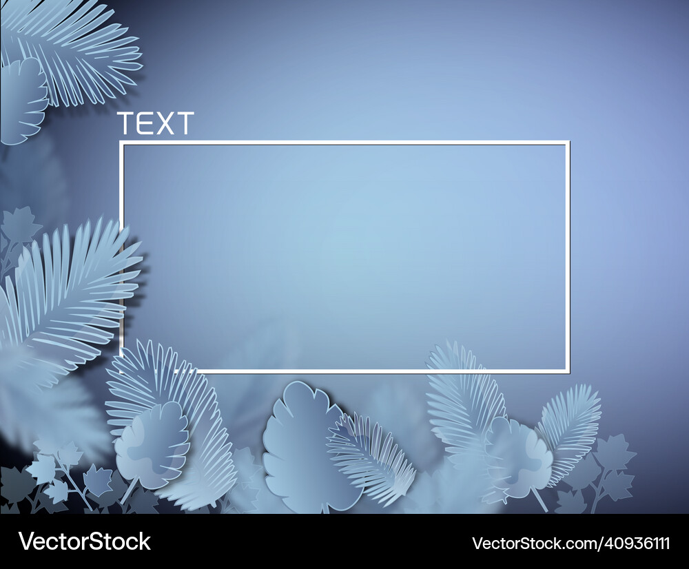 Banners set with green tropical leaves on b Vector Image
