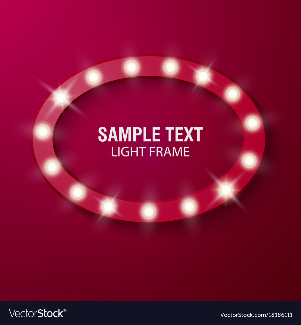 Bulb frames on red background Royalty Free Vector Image
