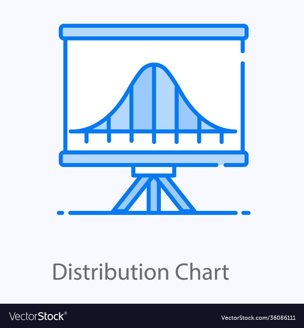 Distribution chart Royalty Free Vector Image - VectorStock