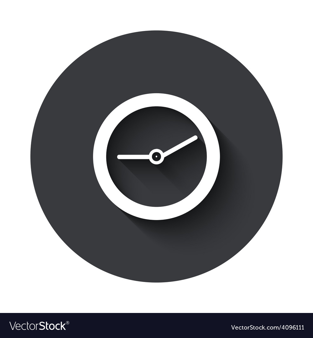 Gray Circle Clock Icon Royalty Free Vector Image