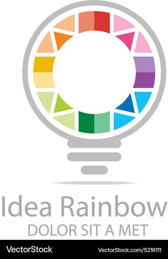 Idea rainbow light colorful symbol design Vector Image
