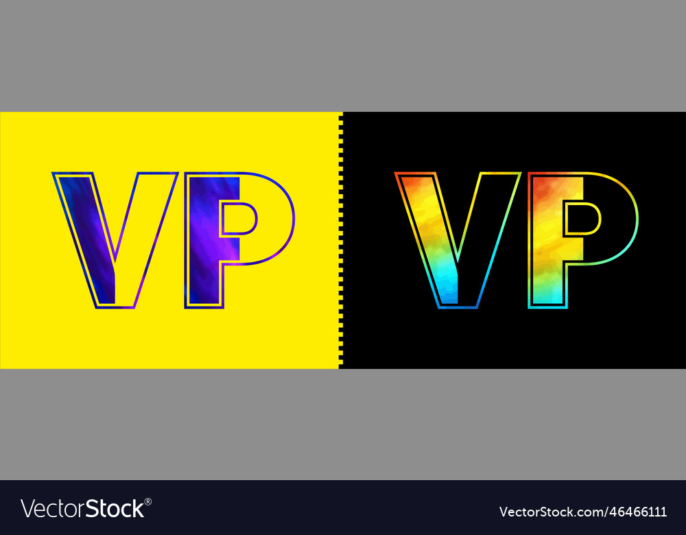 Initial letter vp logo icon design template Vector Image