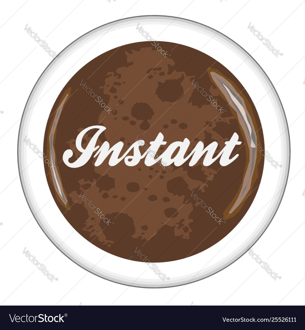 Instant coffee mug icon Royalty Free Vector Image