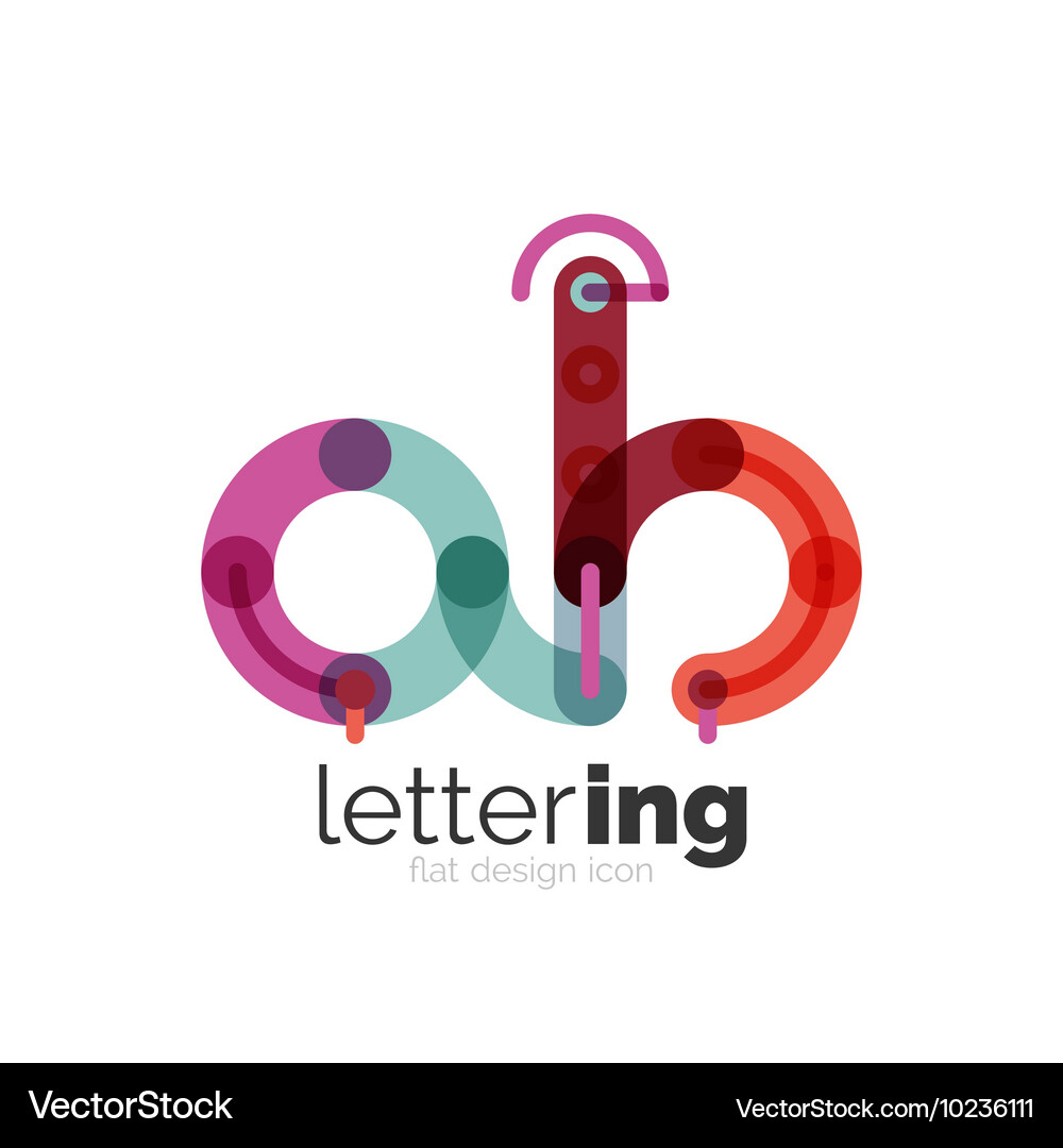 Letter logo business icon Royalty Free Vector Image