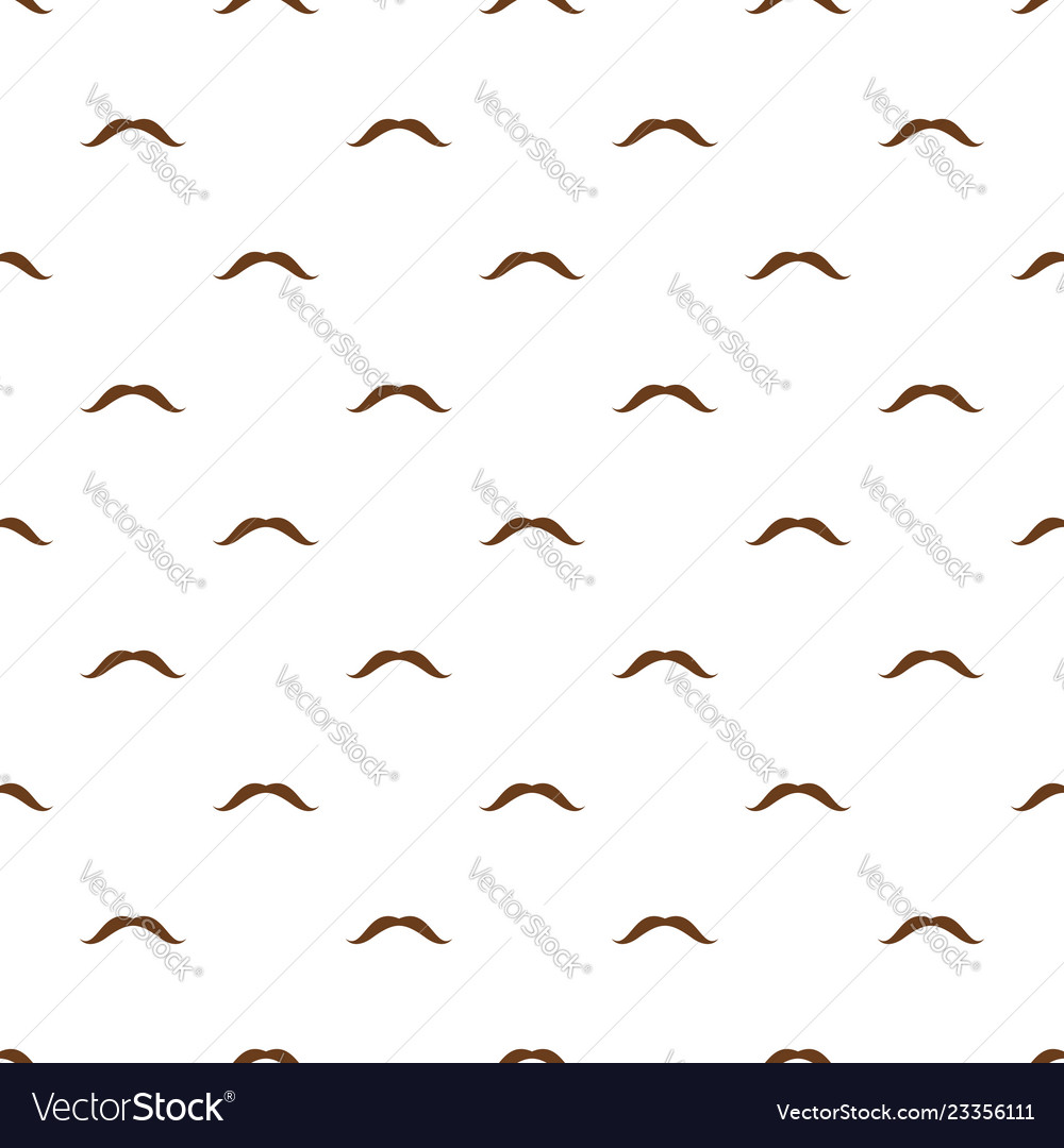Long mustache pattern seamless Royalty Free Vector Image