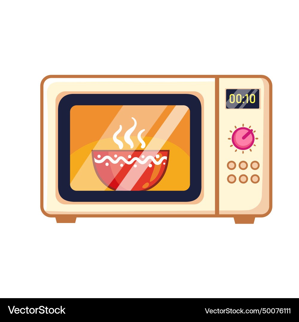 Microwave oven icon kitchen appliances Royalty Free Vector
