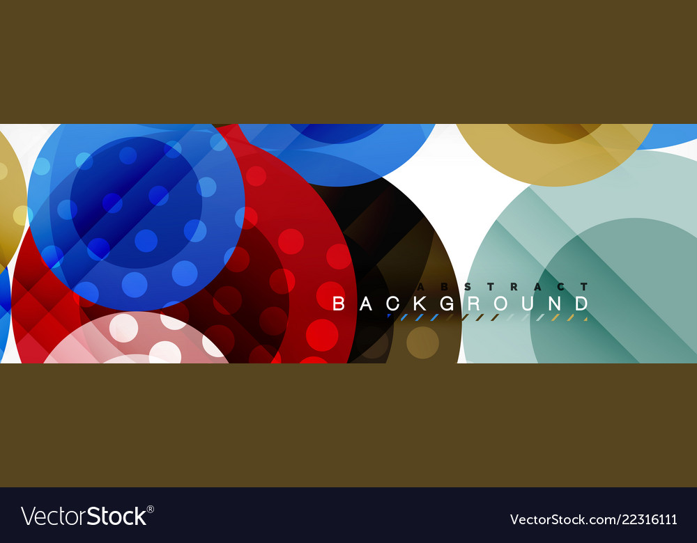 Overlapping circles design background Royalty Free Vector
