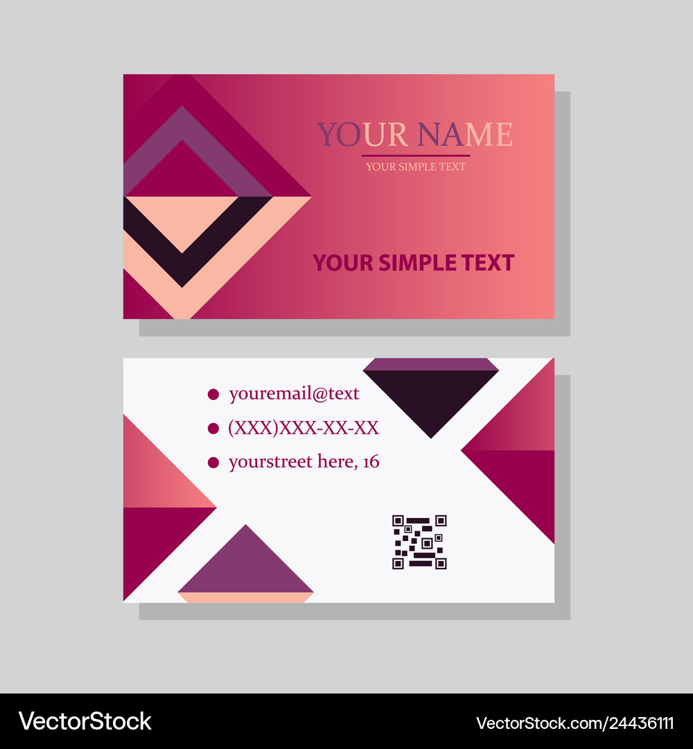 P simple id card with logo or icon for your Vector Image