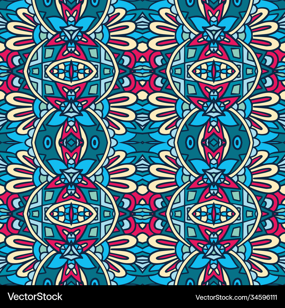 Seamless pattern african art batik ikat tribal Vector Image