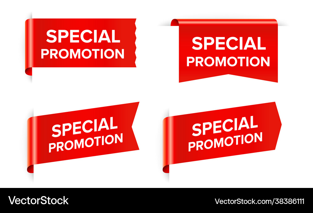 Special promotion sticker isolated on white Vector Image