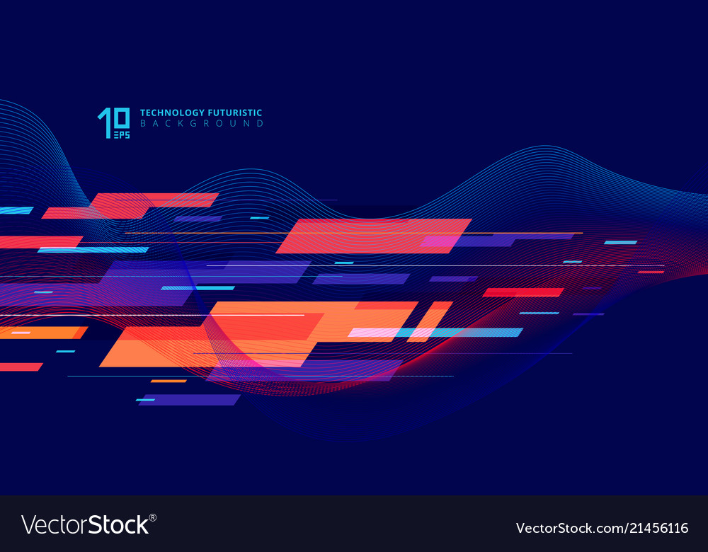 Abstract technology geometric and twist lines Vector Image