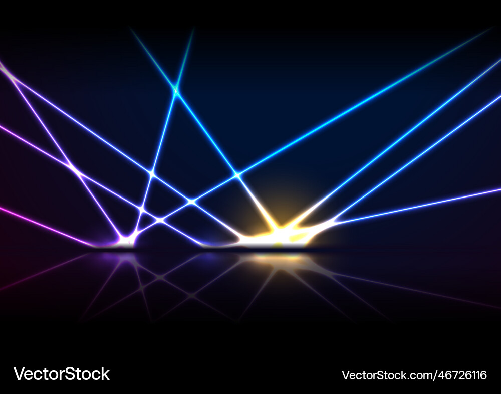 Blue purple neon laser lines technology modern Vector Image