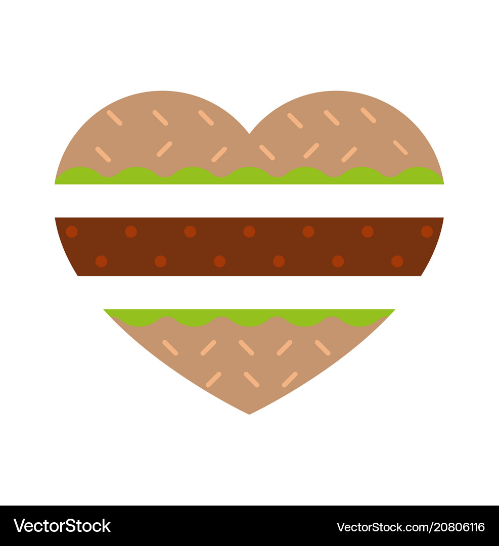 Burger in shape of burger Royalty Free Vector Image