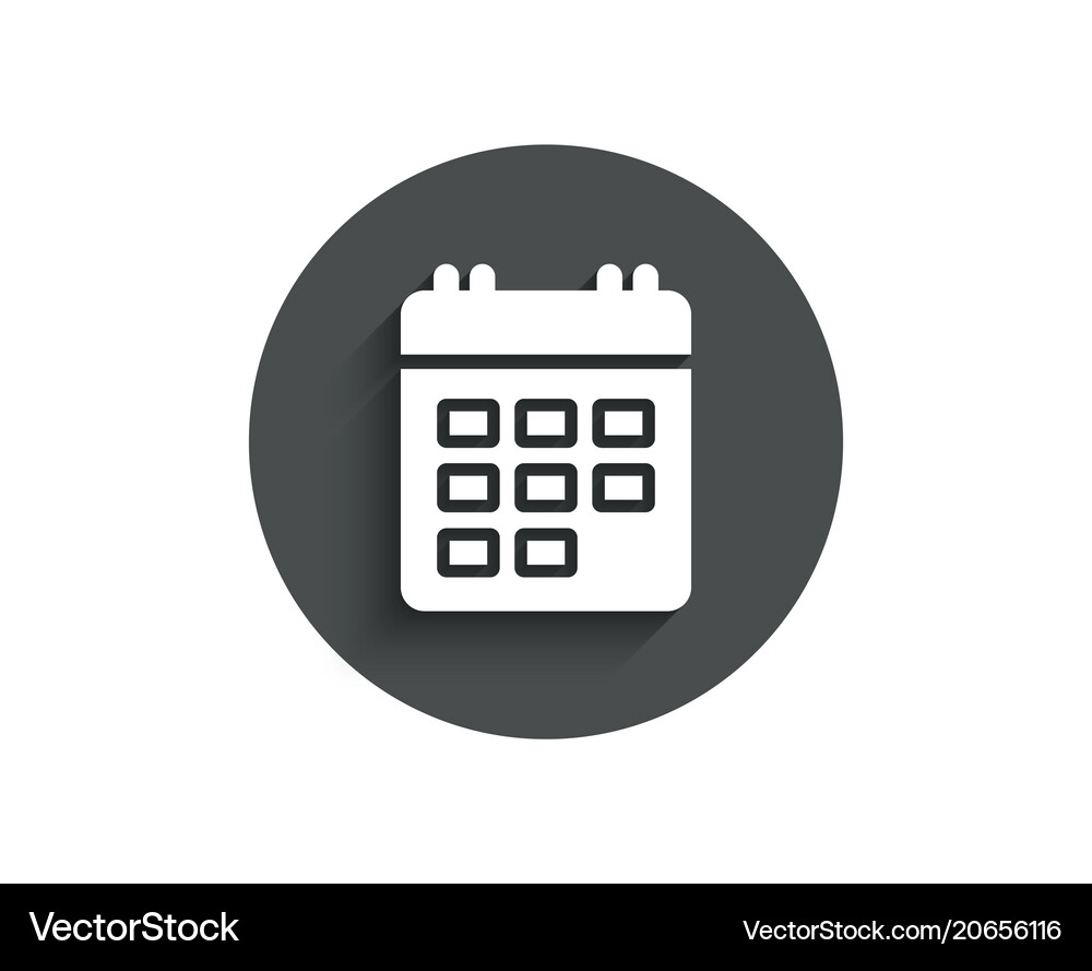 Calendar simple icon event reminder sign Vector Image