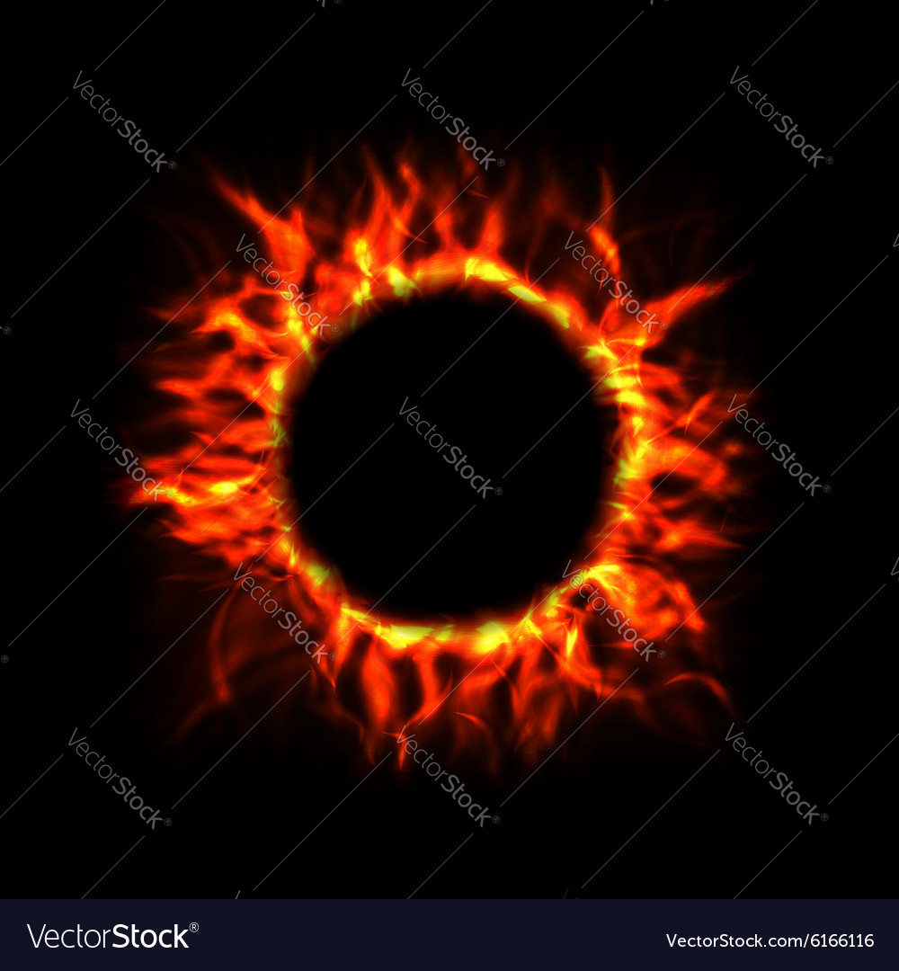 Fire circle Royalty Free Vector Image - VectorStock