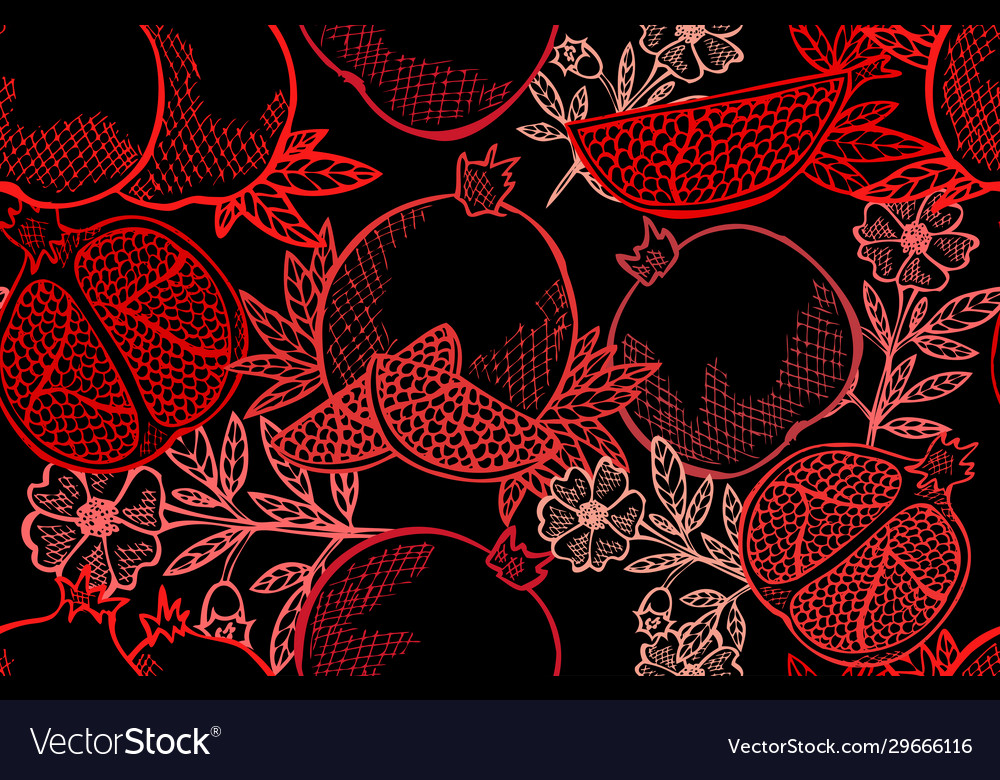 Fruit seamless pattern Royalty Free Vector Image