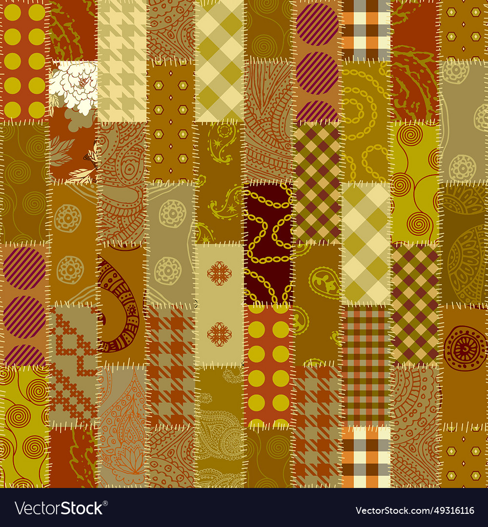 Geometric abstract pattern intersection patchwork Vector Image